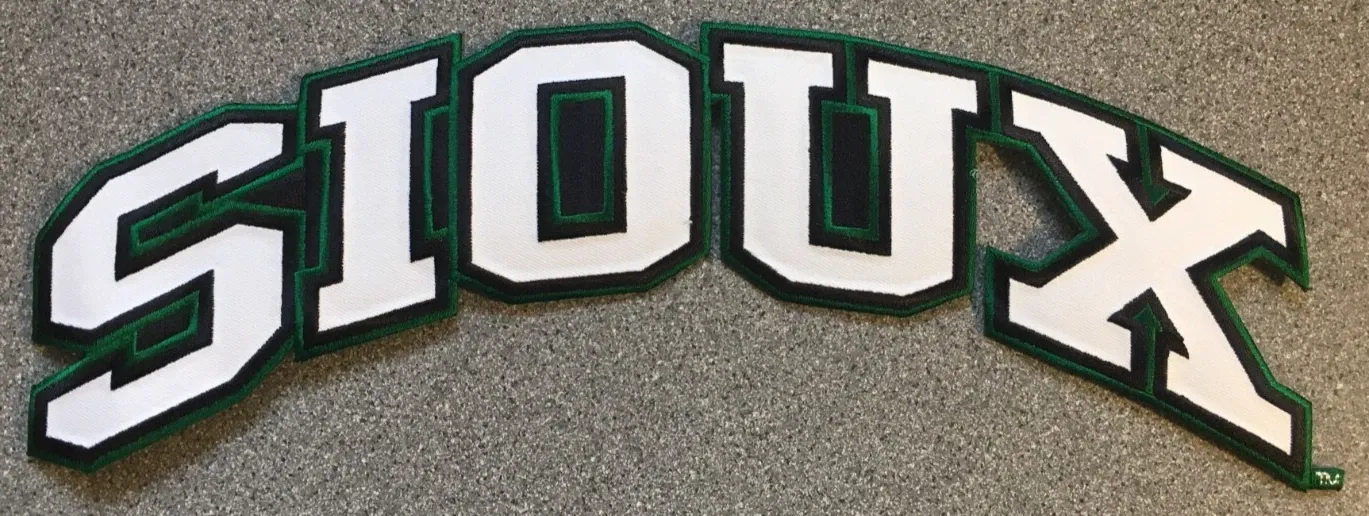 North Dakota Fighting Sioux NCAA College 11" Text Iron-On Patch *Read ...