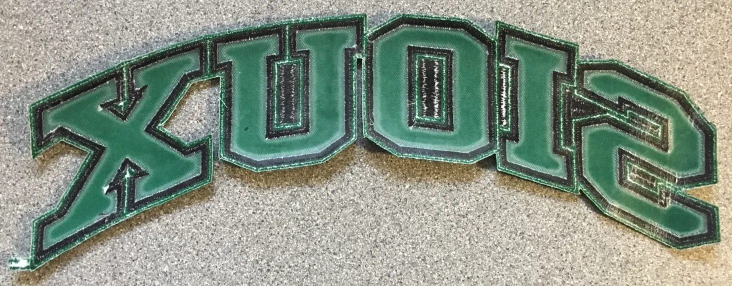 North Dakota Fighting Sioux NCAA College 11" Text Iron-On Patch *Read ...