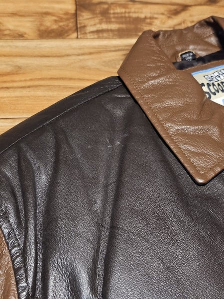 NEW Vintage Rare Scooby Doo Cartoon Network Brown 100% Leather Jacket ...