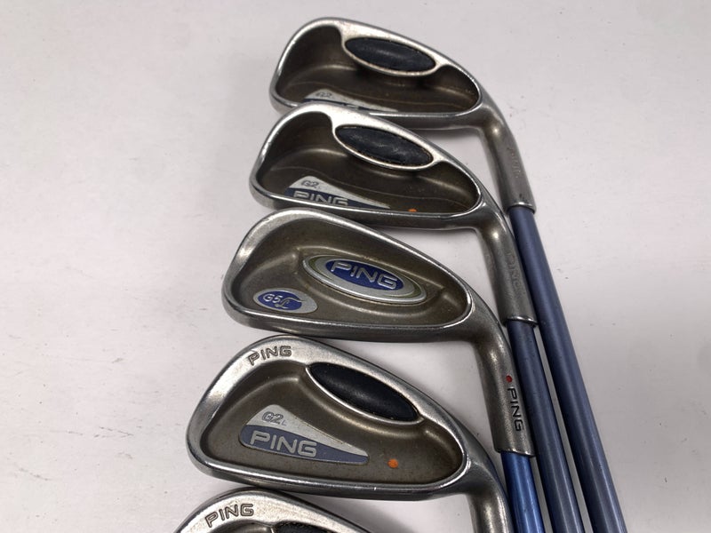 Ping G2 Ladies Iron Set 4-9+SW Orange Dot 2* Flat Various Ladies Shafts ...