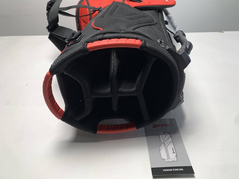 Srixon Premium Stand Bag Red Black 6-Way Divide Dual Strap Golf Bag NEW ...