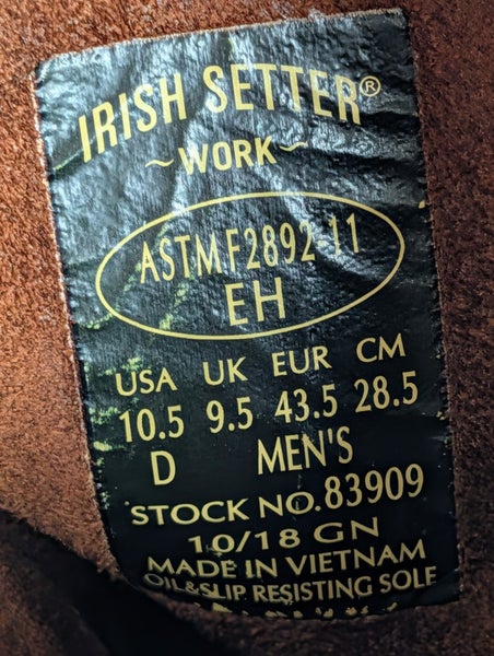 Red Wing Irish Setter Mens Ashby 9 Soft Toe Work Boots 83909 Size: 10 ...