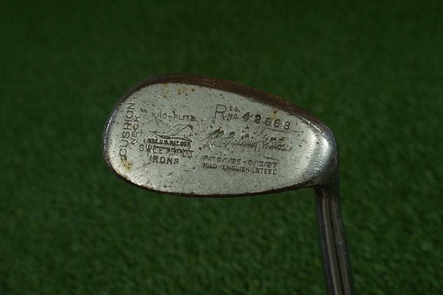 VINTAGE A.G. SPALDING BROS. KRO-FLITE SWEET SPOT 19 IRON STEEL "WAS ...