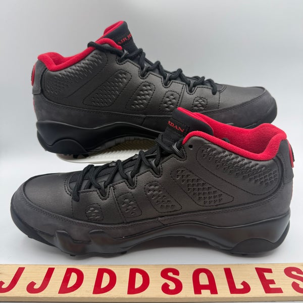 Nike Air Jordan 9 Retro Low Golf Charcoal Black True Red FJ5934-002 Men ...