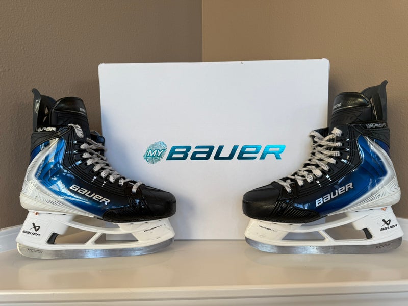 2025 Custom Bauer Vapor Flylite Hockey Skates – Custom Blue Regular ...