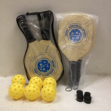 Used ALBAD PICKLEBALL 4 PADDLE SET W/6 BALLS Pickleball Racquet Tan ...