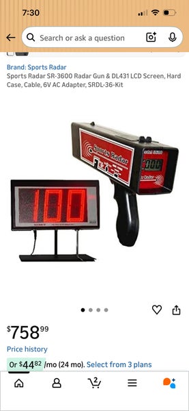 Sports Radar SR3600 Radar Gun Kit with LED Display | SidelineSwap | Buy ...
