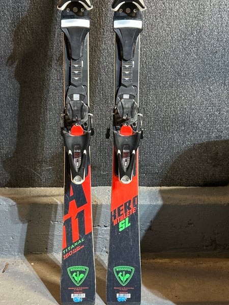 Rossignol Hero Athlete SL 150 cm Racing Skis With Bindings Max Din 12 ...