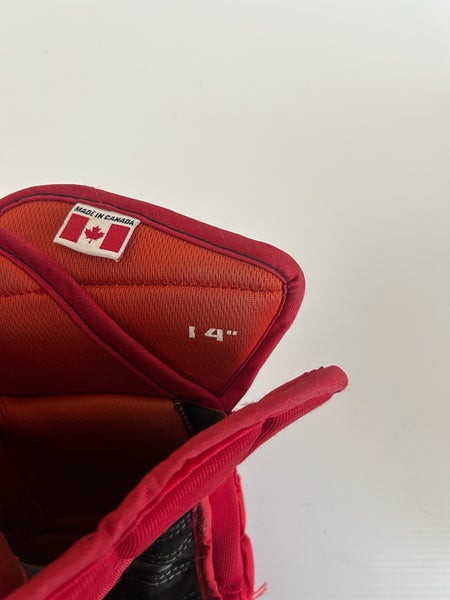 Used Size 14" Eagle Aero 4 Roll Pro Stock Hockey Gloves - Red ...