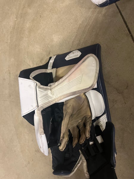 Medium 2023 Bauer Supreme M5 Pro Goalie Leg Pads, glove, and blocker ...