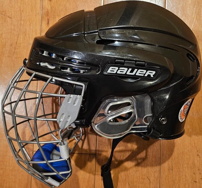 Bauer BHH5100L Senior Large Black Hockey Helmet w/ Bauer Full Face Mask ...