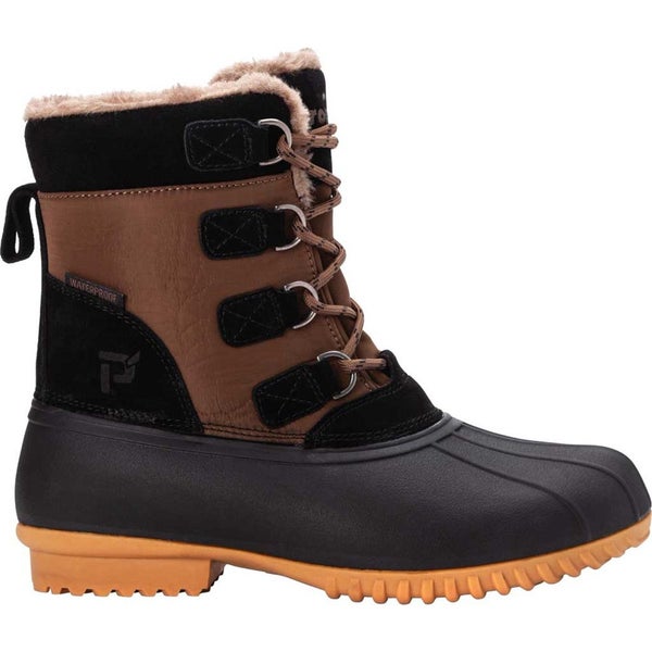 Propet Ingrid Women's 6.5 Pinecone Black Faux Fur Waterproof Winter ...