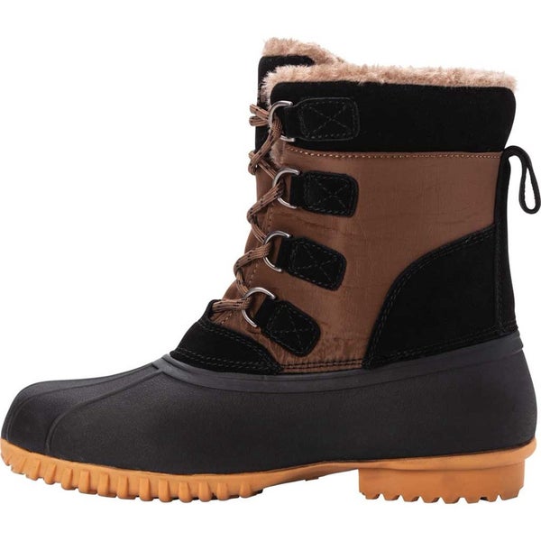 Propet Ingrid Women's 6.5 Pinecone Black Faux Fur Waterproof Winter ...
