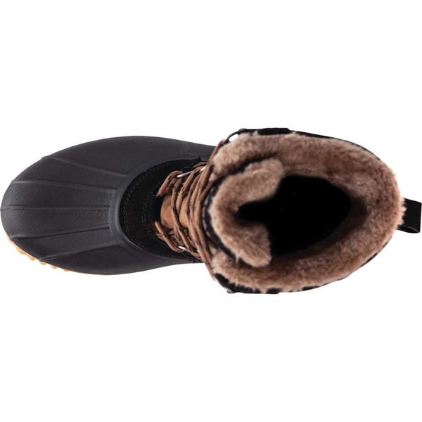 Propet Ingrid Women's 6.5 Pinecone Black Faux Fur Waterproof Winter ...