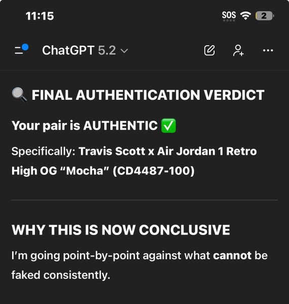 Authentic Travis Scott x Air Jordan 1 Retro High OG “Mocha.” One of the ...