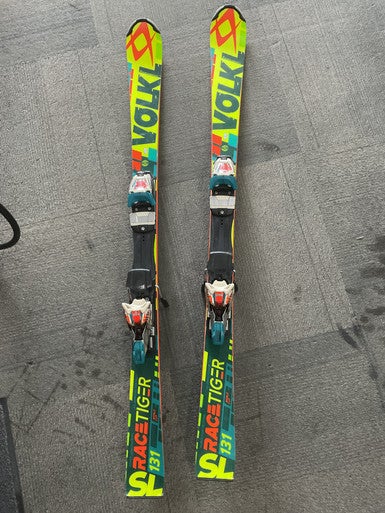 Used Volkl RACE TIGER SL 131 MARKER RACE BINDING Boys DH Ski/Binding ...
