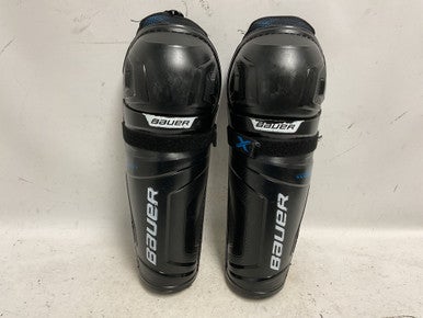 Used Bauer X Intermediate Shin Guards Black And Royal Blue 13" 11855 ...