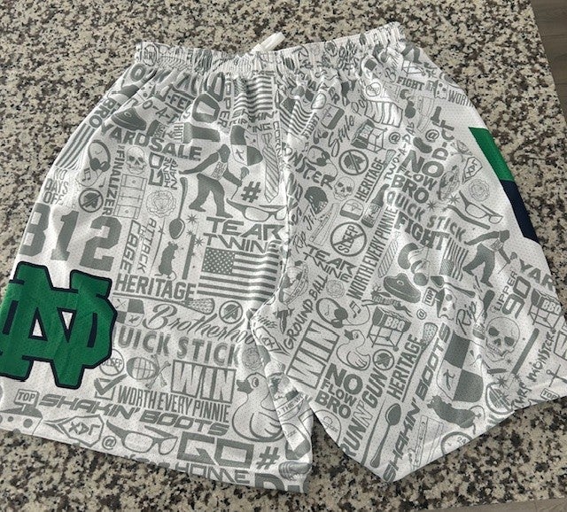 Under Armour Notre Dame lacrosse mens team practice shorts L large ...