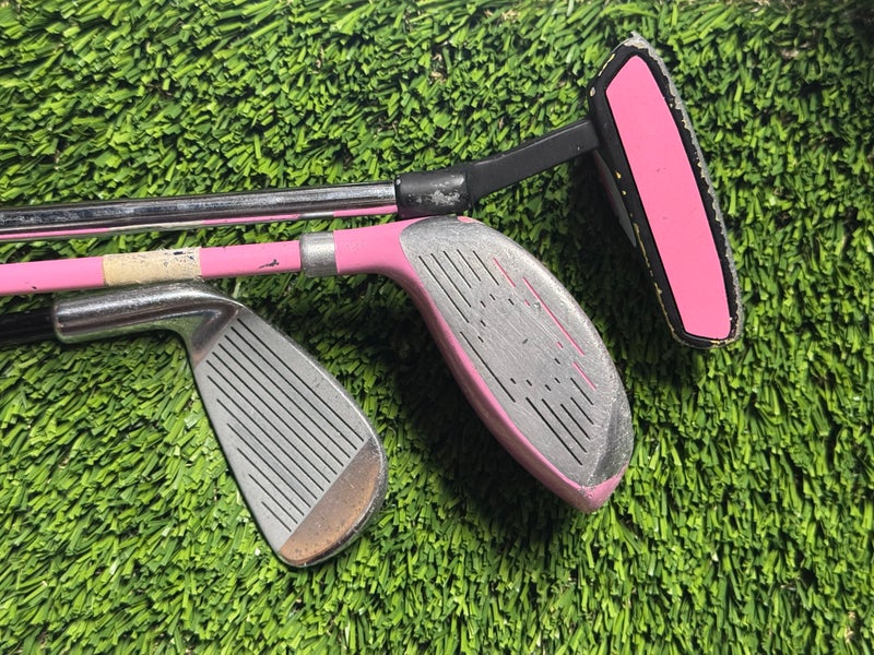 Lynx LX Jr Girls Pink Golf Set 3pc 3 Wood, 7 Iron, Putter & Bag 3-5yr ...
