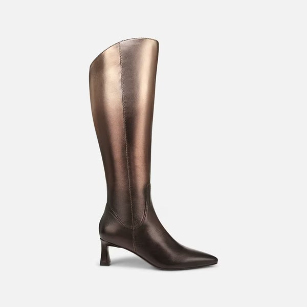 Naturalizer Deesha Boots Women's 10 Metallic Leather Snip Toe Knee High ...