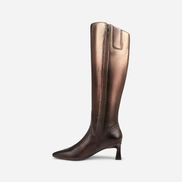 Naturalizer Deesha Boots Women's 10 Metallic Leather Snip Toe Knee High ...