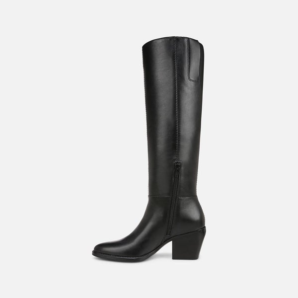 Naturalizer Fae G5085L1 Women's 11W Black Leather Knee High Western ...