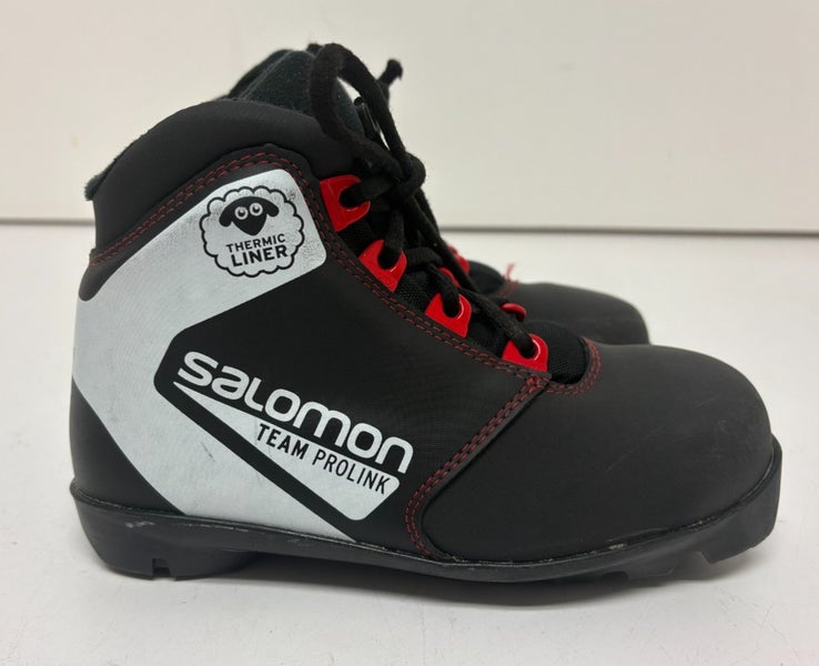 Salomon Team ProLink Thermic Liner Kids Cross Country Ski Boots US 1.5 ...