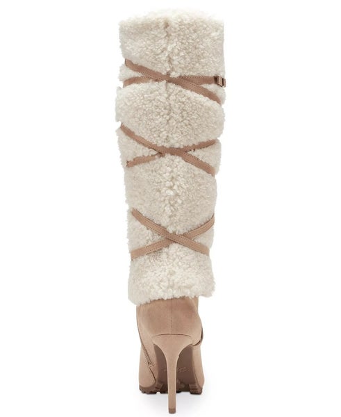 Thalia Sodi Rikka J1932-22TH Boots Women's US 10 Sand Faux-Shearling ...