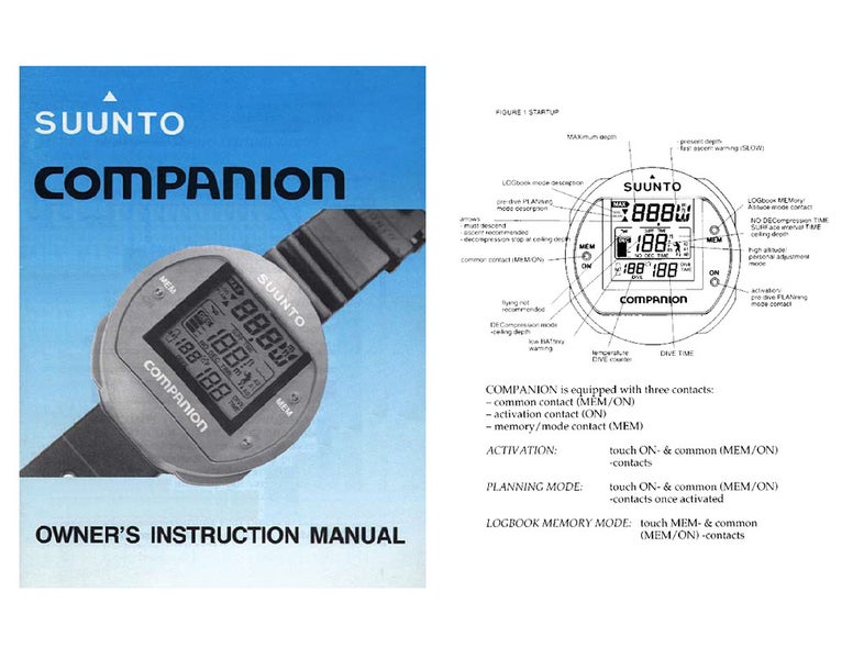 Suunto SeaQuest Companion Scuba Dive Computer Printed Manual Sea Quest ...