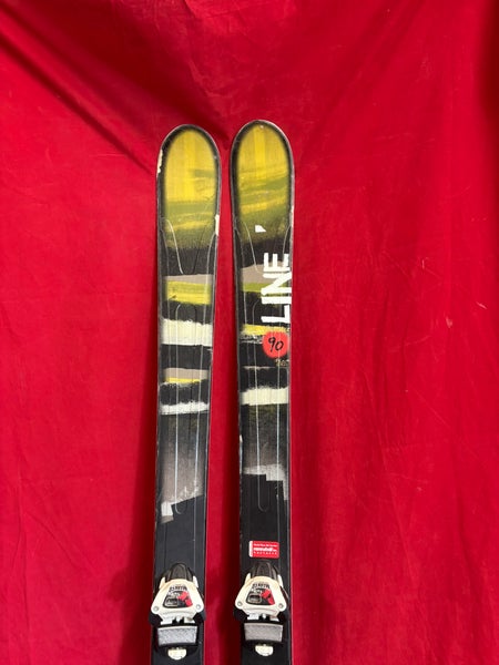 Skis: Line Prophet 90 skis, 186cm. Bindings: Marker, binding Range: 302 ...