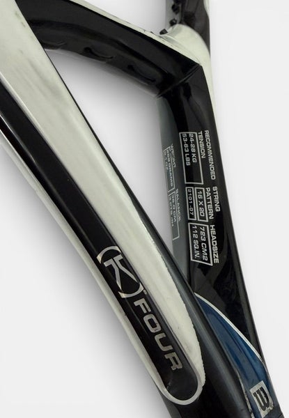 Wilson K Factor (K) FOUR 112 Sq In [K]arophite Black Tennis Racquet 4 5 ...
