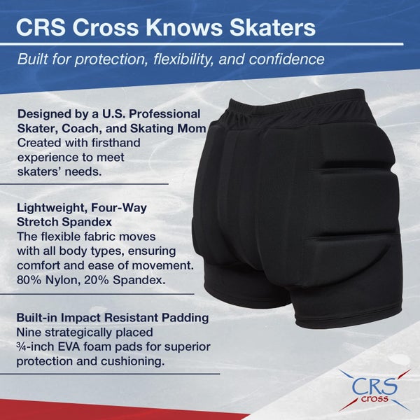 CRS Cross Padded Figure Skating Padded Shorts - Size Small ...