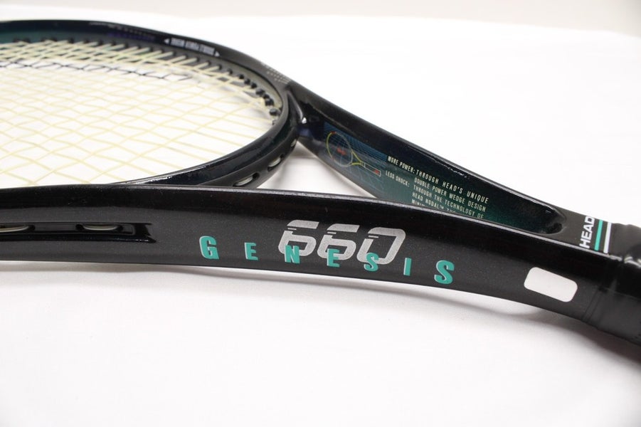 AUSTRIAN HEAD GENESIS 660 TENNIS RACQUET (4 1/2) LONG STORAGE. NEW GRIP ...