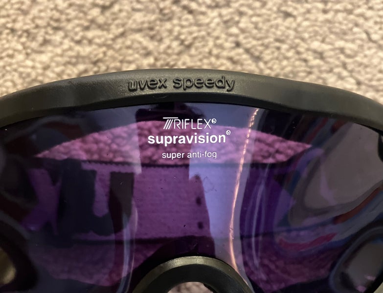 UVEX Speedy Pro Ski Goggles, Black w/Purple Triflex Supravision Anti ...