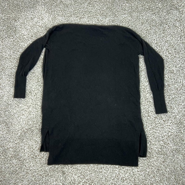 Athleta Cardigan Womens XS Black Wool Cashmere Long Stargazer Wrap Knit ...