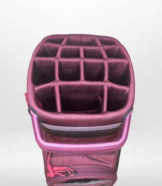 Ping Traverse Cart Bag (Garnet/Heather Grey/Magenta, 14-way) G LE2 Demo ...