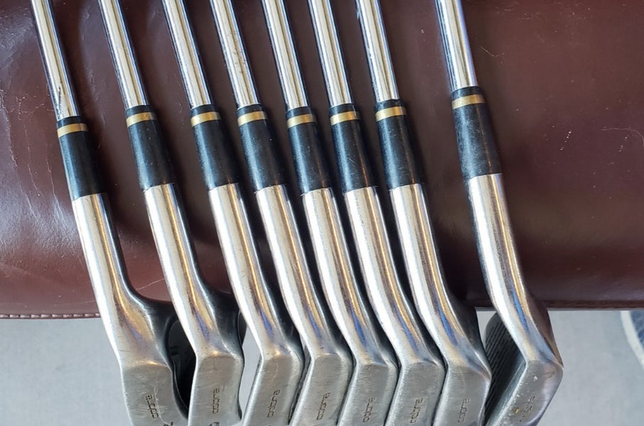 SET 8 KING COBRA OVERSIZE CAVITY BACK GOLF IRONS 3-PW W REG STEEL V ...