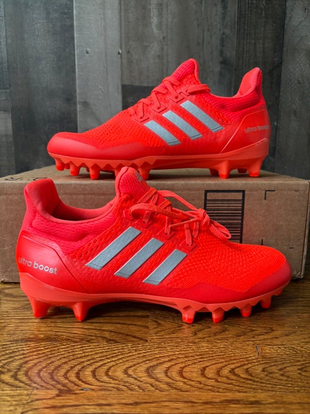 Adidas Ultraboost Solar Red Orange Metallic Football Cleats Men's 12 ...