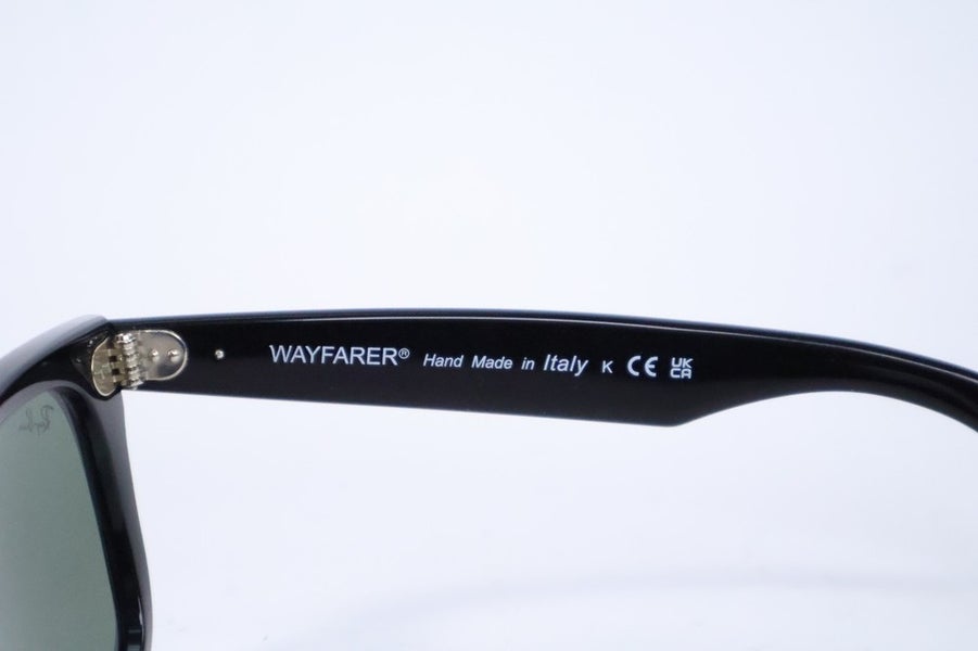 Ray-Ban Wayfarer Ease Polished Black/G-15 Green Sunglasses RB4340 601 ...