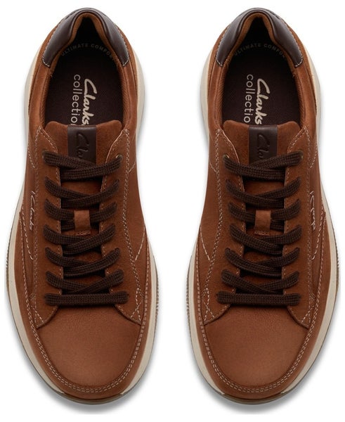 Clarks Townview 26184717 Sneakers Mens Tan Leather Athletic Trainer ...