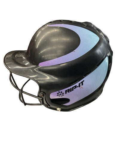 Used RIP-IT BATTING HELMET W/ MASK Batting Helmet w/Mask Black MD 11760 ...
