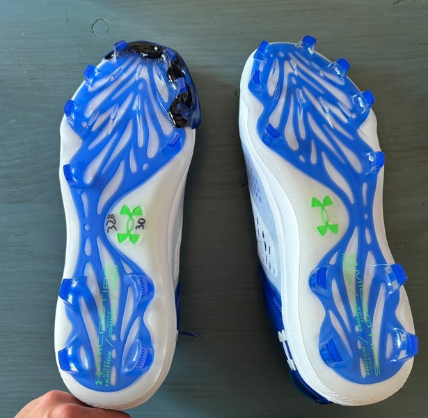 Under Armour Team Yard Low Molded Cleat - Blue/White | SidelineSwap ...