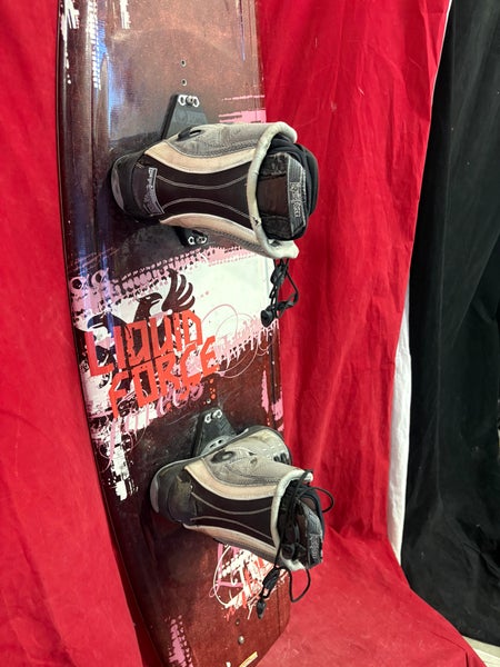 Wakeboard: Liquid Force Redmond Greenwood 136 wakeboard. Bindings: M/L ...