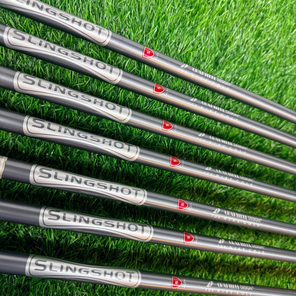Nike Slingshot RH Iron Set 7 Clubs 5-9 PW AW Regular Flex TrueTemper ...