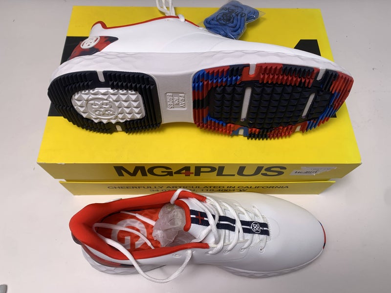 G/Fore G4 Golf Shoes White Red Navy Poppy Men's SZ 12 (G4MA23EF27 ...