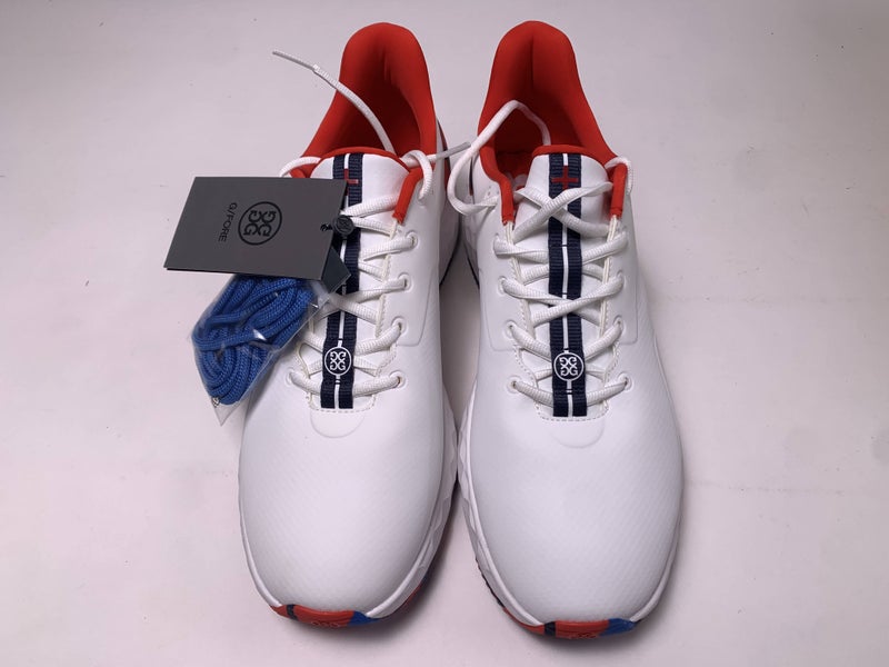 G/Fore G4 Golf Shoes White Red Navy Poppy Men's SZ 12 (G4MA23EF27 ...