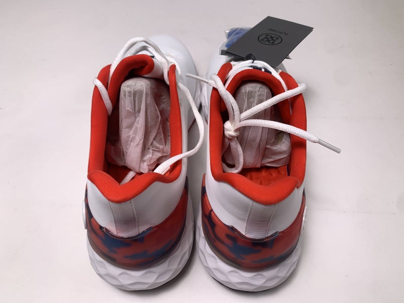 G/Fore G4 Golf Shoes White Red Navy Poppy Men's SZ 12 (G4MA23EF27 ...