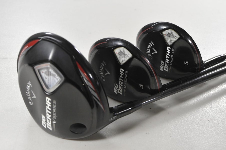 LEFT Callaway Big Bertha V Series 2014 13.5* Driver, 3 and 5 Woods Set ...