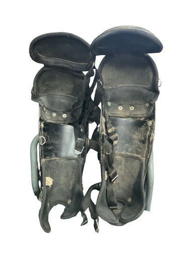 Used Champro CATCHERS SHIN GUARDS Catchers Leg Guards Black Youth 11859 ...