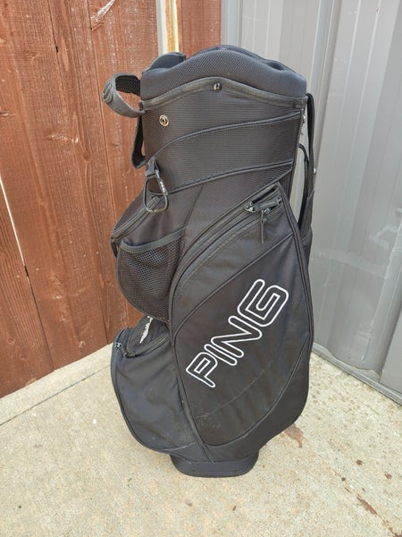 Ping Traverse 14 Divider Golf Cart Bag Black/White w Raincover ...